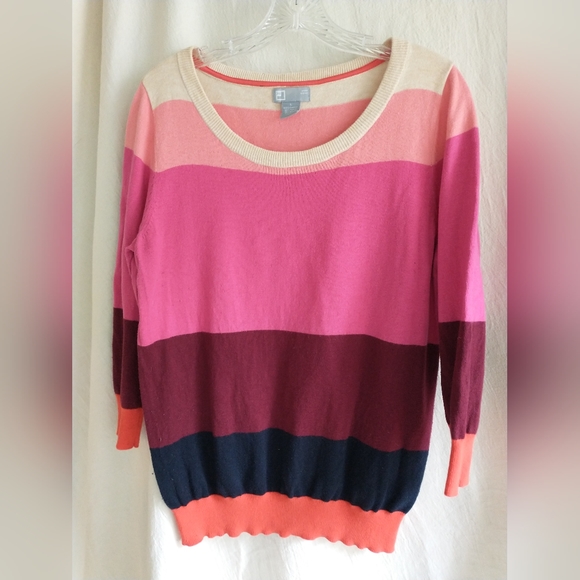 JC Penney JCP | Sweaters | Jcp Color Block Wool Blend Sweater Size ...